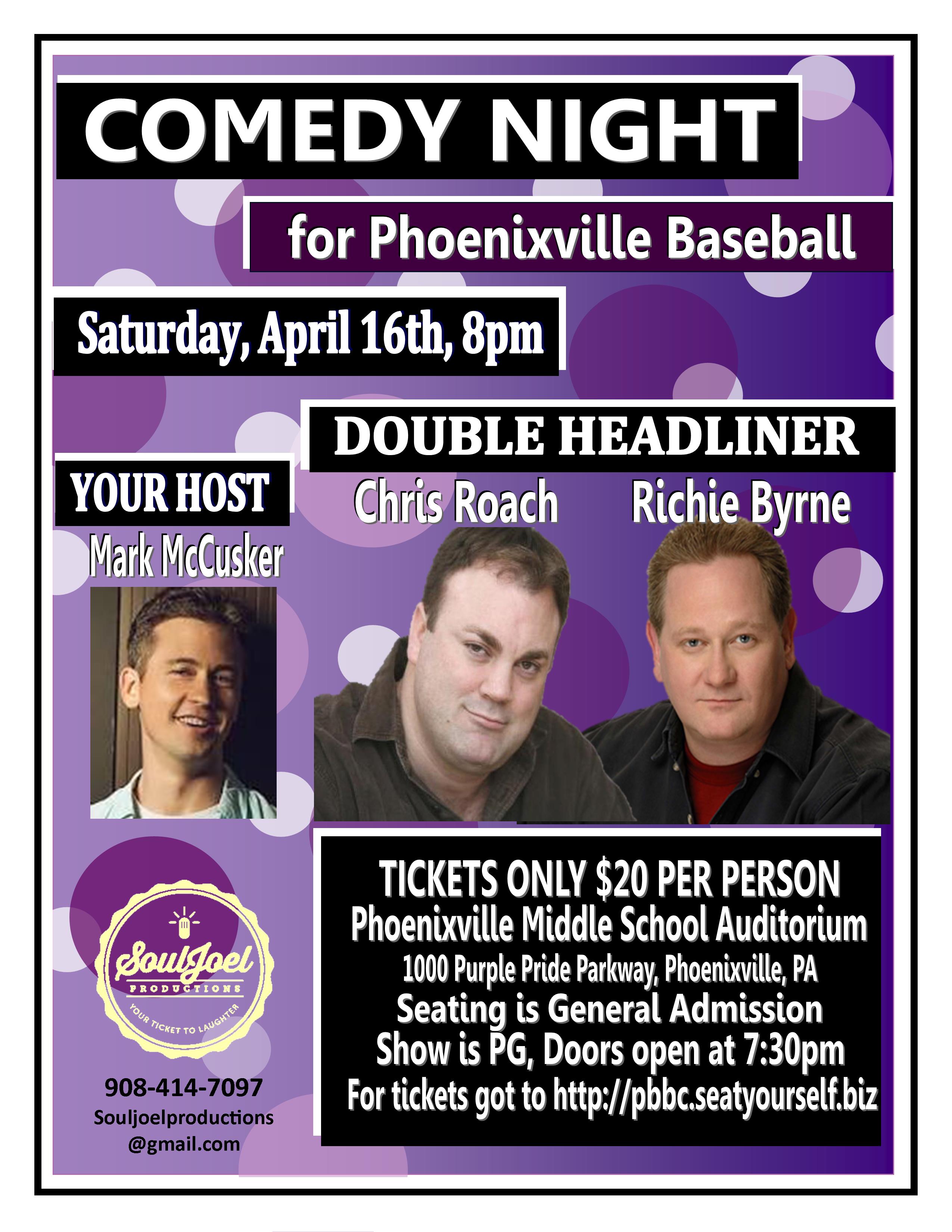 Phoenixville Baseball Comedy Night
